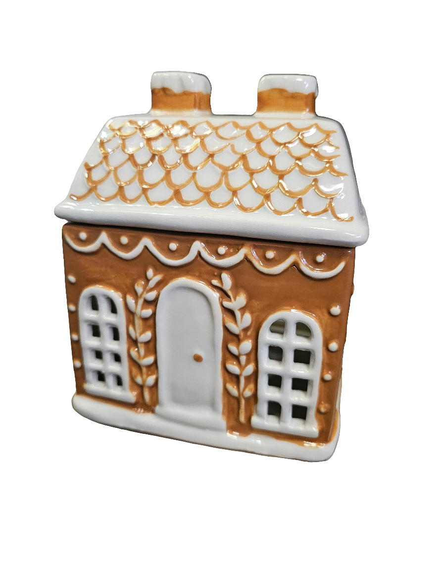 Gingerbread House Ceramic Wax Burner – Melts & More by King
